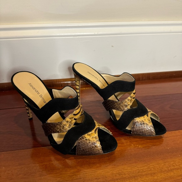 Alexandre Birman | Shoes | Alexandre Birman Black Suede And Python ...